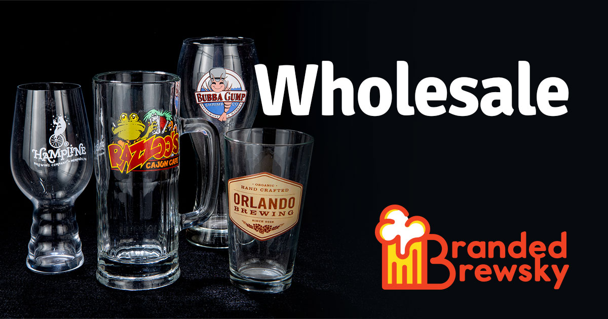 Custom Glassware Wholesale Pricing - Branded Brewsky